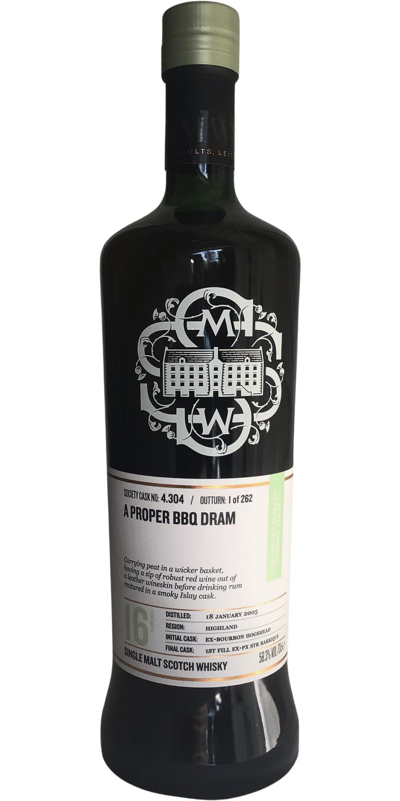 SMWS 4.304 A Proper BBQ Dram (Highland Park 16) (blind) – Malt Runners