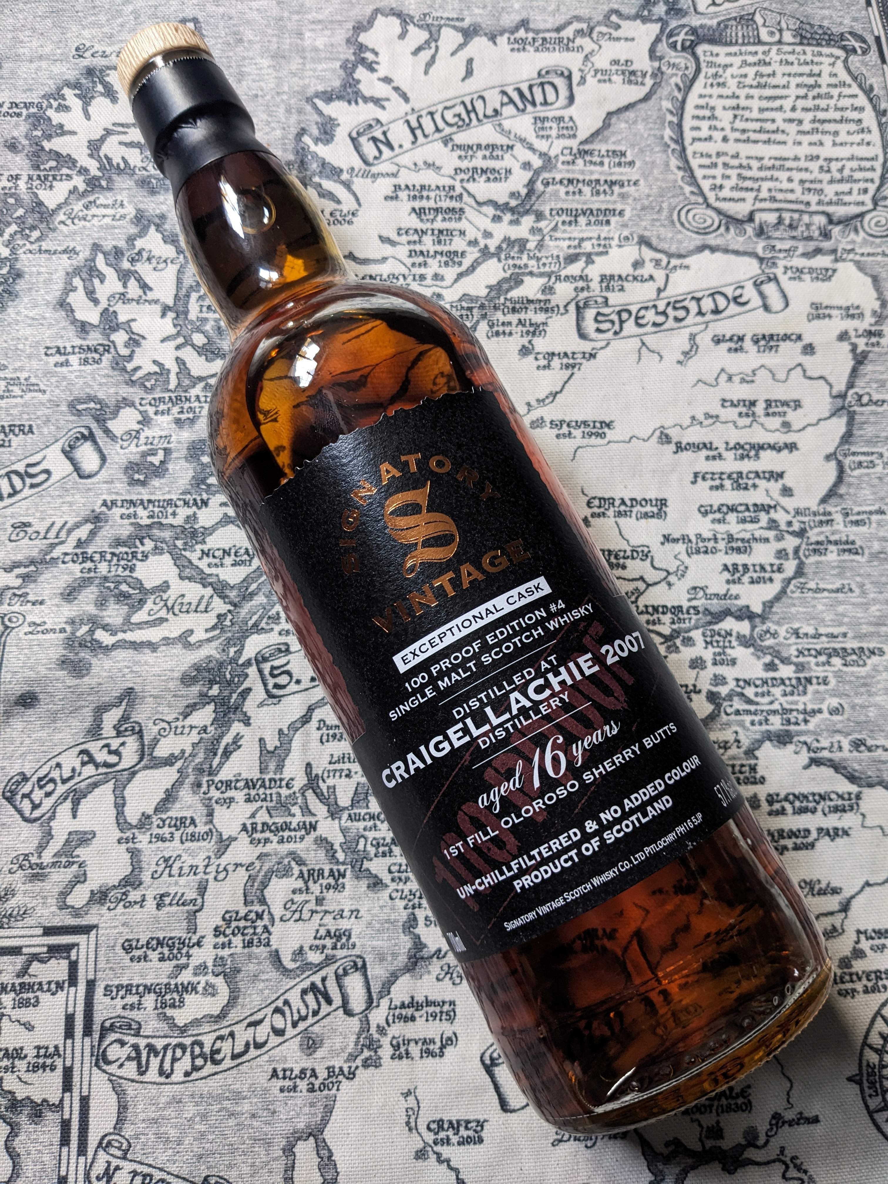 Craigellachie 16 Year (2007) Signatory Vintage 100 Proof, Exceptional Cask #4 – Malt Runners