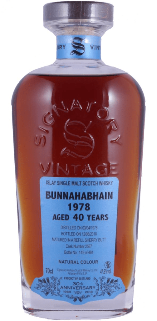 Bunnahabhain 40 (1978) Signatory Vintage 30th Anniversary – Malt Runners